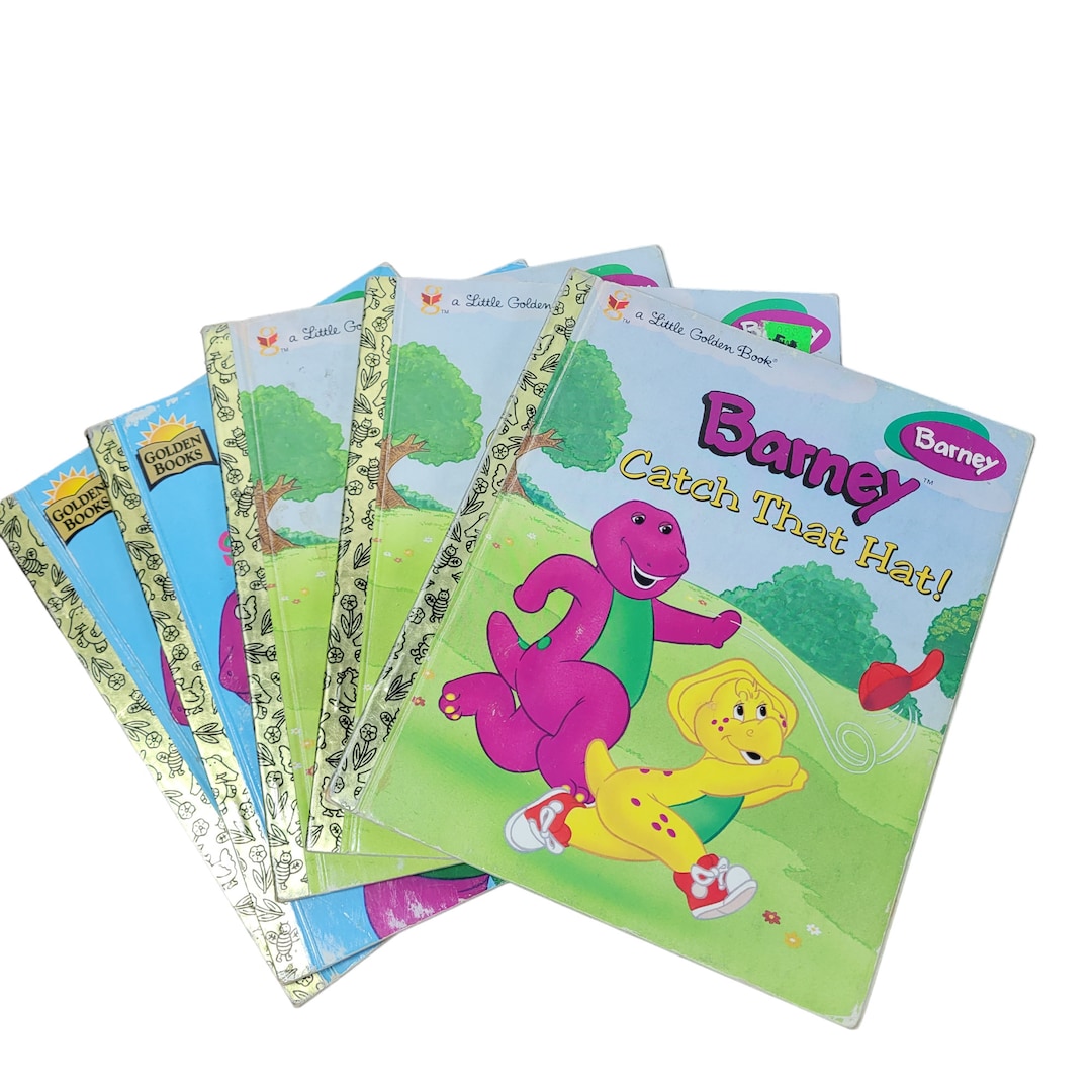 BARNEY the Dinosaur GOLDEN BOOKS Hardcovers Paperbacks 90s Build A Book ...
