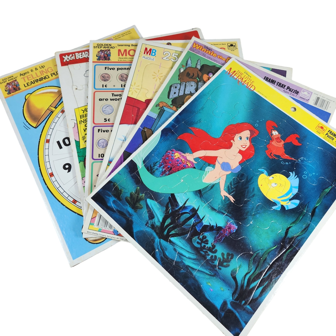 Large Vintage Frame Tray Puzzle 11" X 14" Choose Design Disney Yogi ...