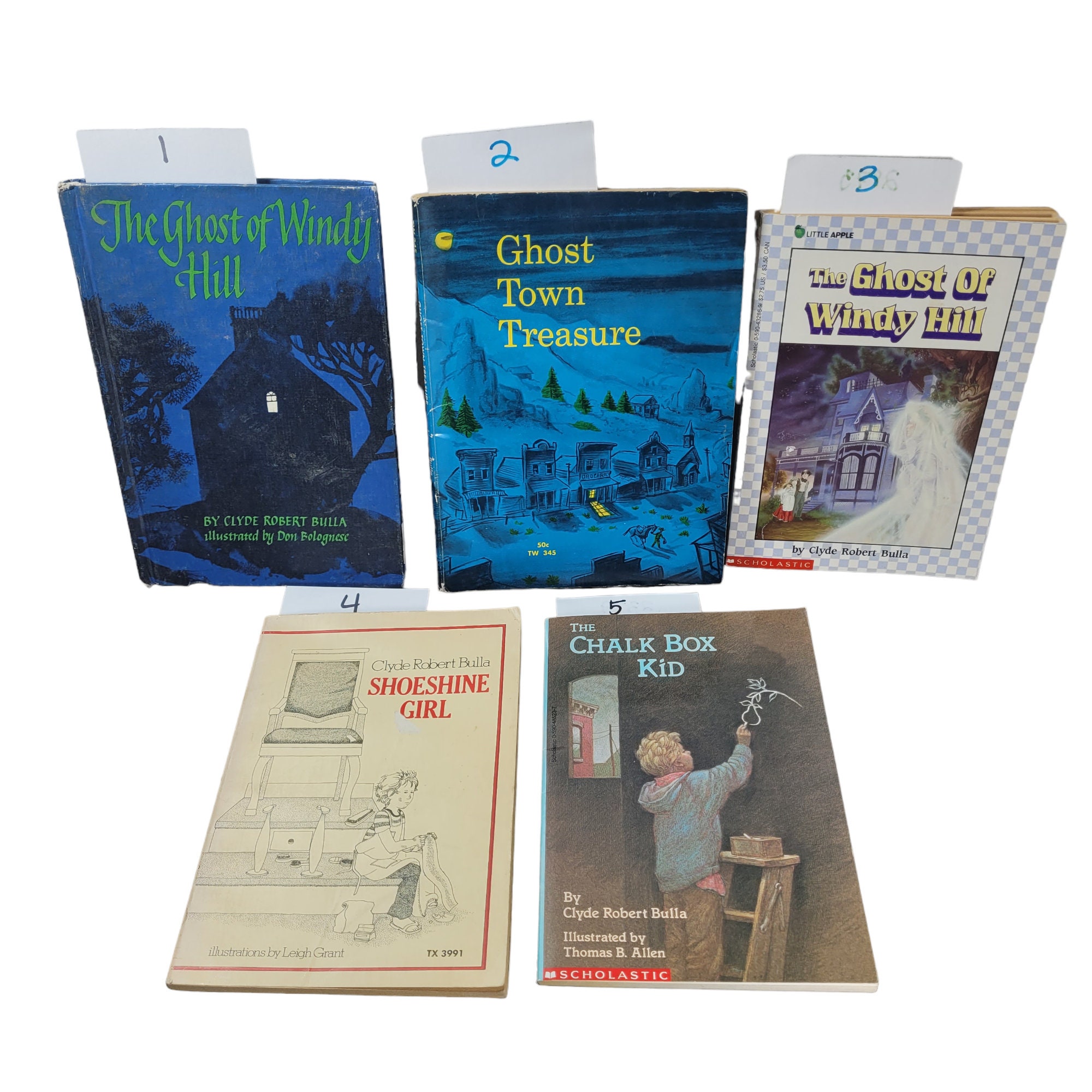 CLYDE ROBERT BULLA Build a Book Lot Choose Titles Shoeshine Girl Chalk ...