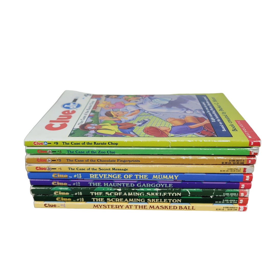 CLUE and CLUE JR Build a Book Lot Choose Titles Mystery Novels by A.E ...
