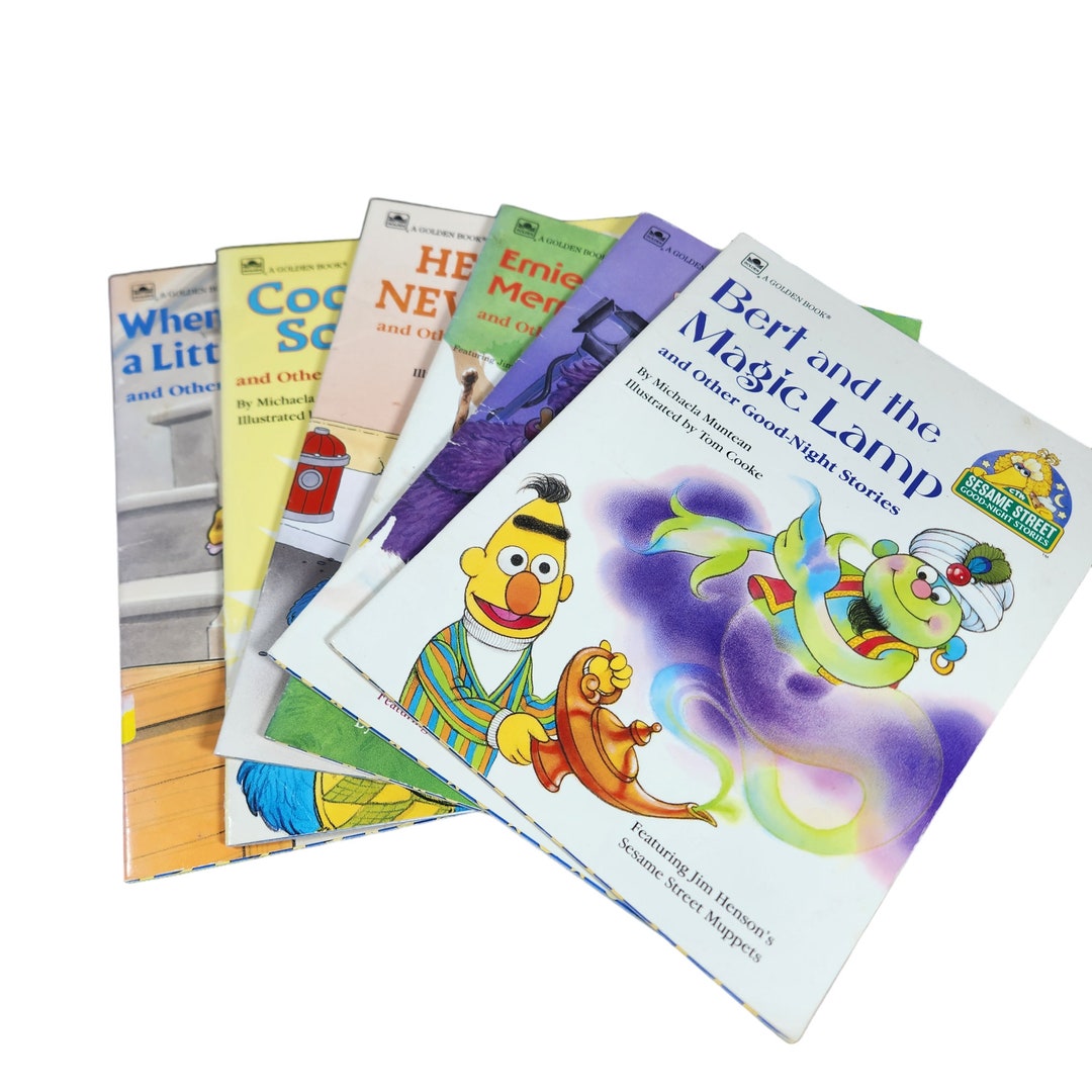 SESAME STREET Good Night Stories Paperbacks Golden Bundle Lot of 5 PL52 ...