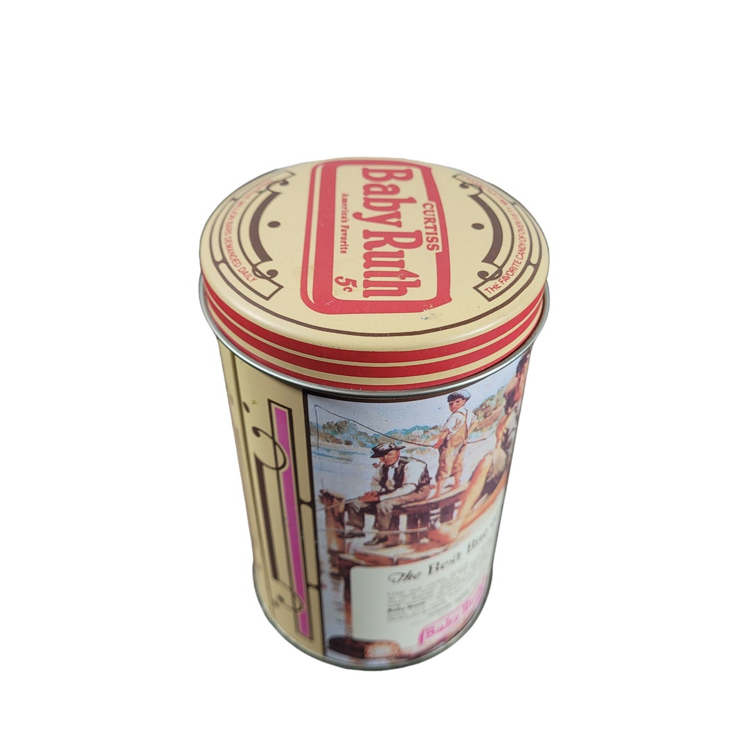 CURTISS BABY RUTH Candy Bar Tin Canister W/joseph Chenoweth Art Vintage ...
