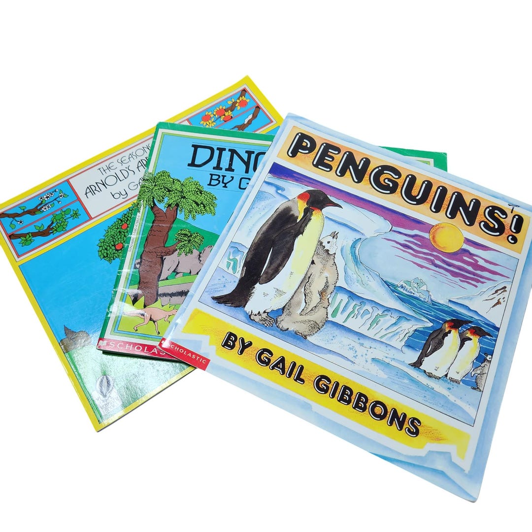 Dinosaurs Penguins by Gail Gibbons Paperback Picture Book Vintage ...