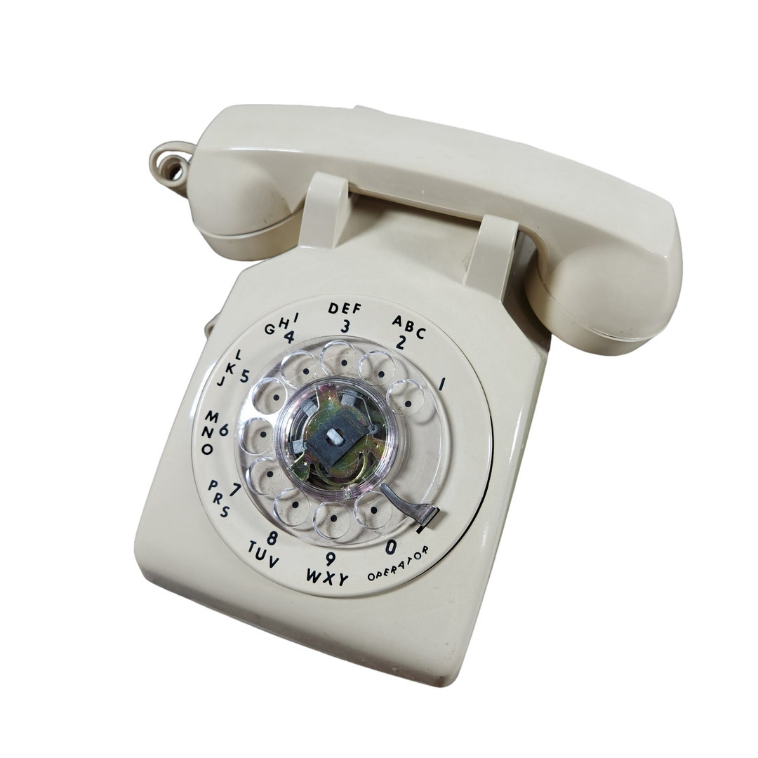 ITT Rotary Corded Dial Desk Bell Phone off White Vintage AS IS - Etsy