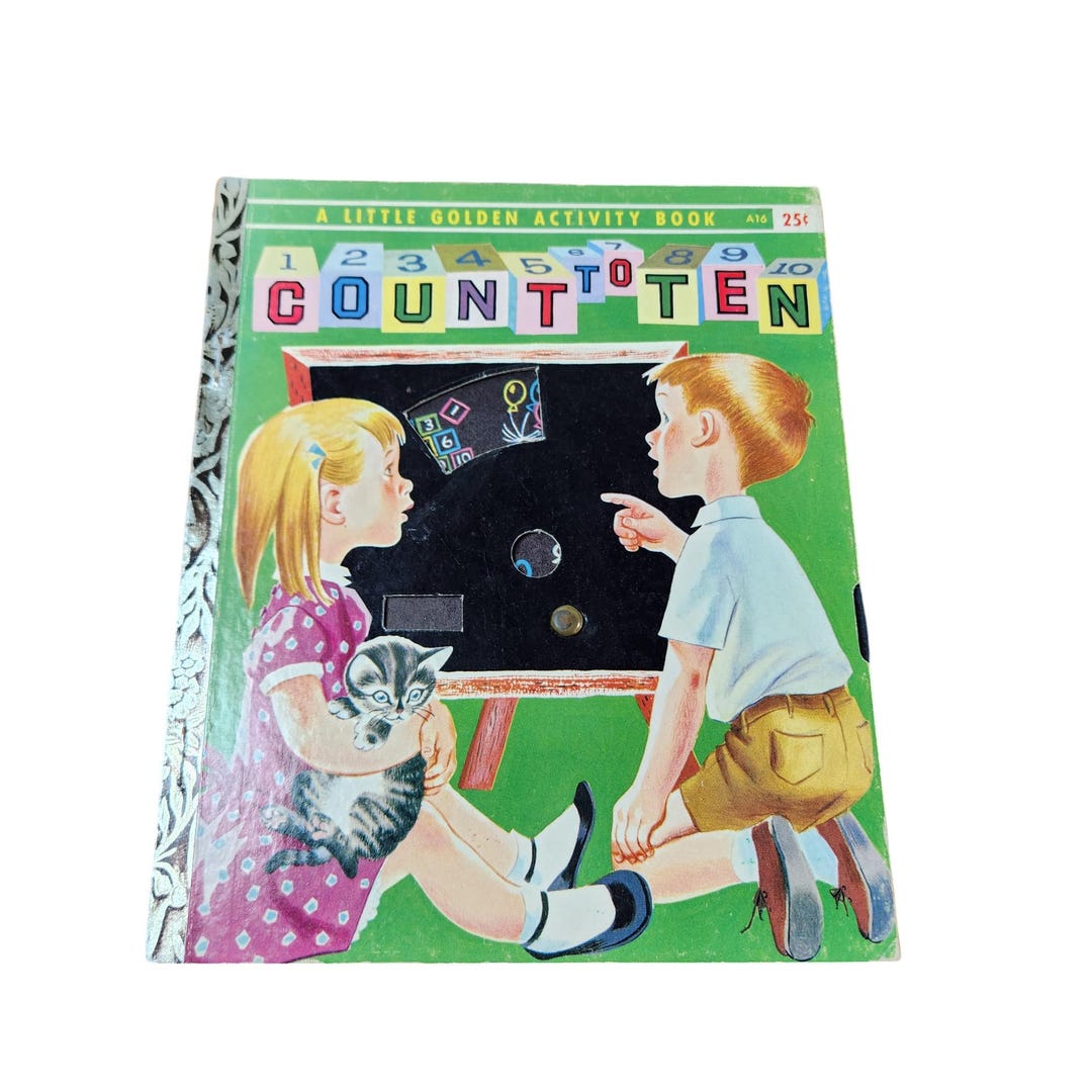 Count to Ten Golden Activity Book With Working Wheel Vintage P1515 - Etsy