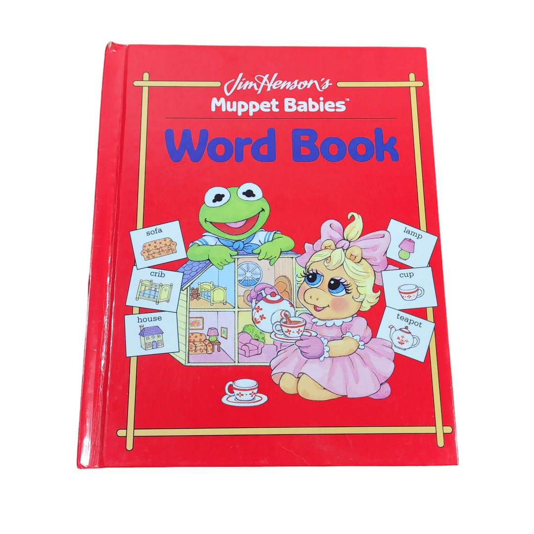 MUPPET BABIES BOOKS Word Book Hardcover Jim Henson Fozzie Weekly Reader ...