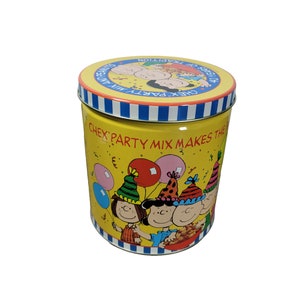Chex Party Mix and Peanuts Gang 40th Anniversary Tin 1990 B1 - Etsy