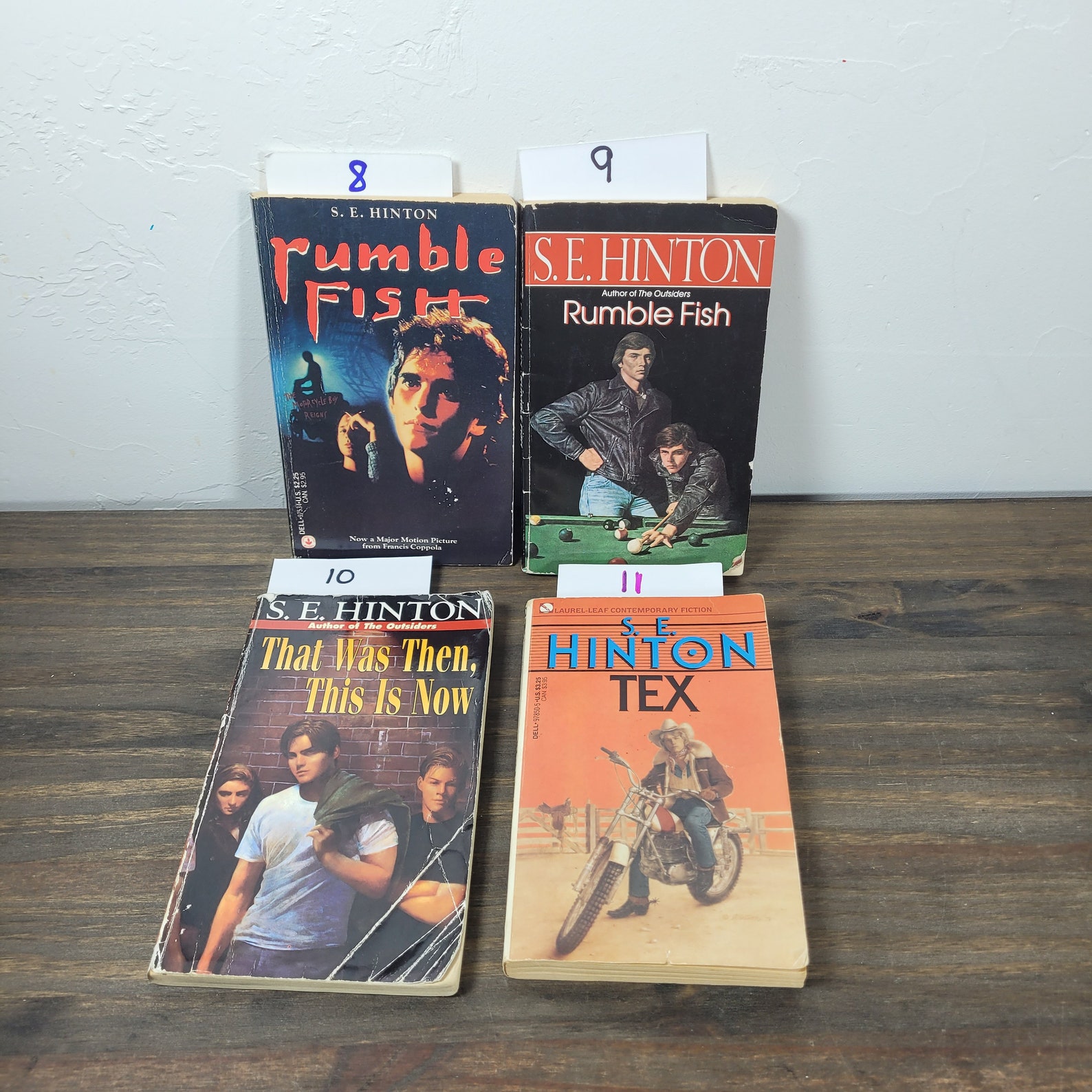 S.E. HINTON Build a Book Lot Choose Titles Outsiders That Was Then ...