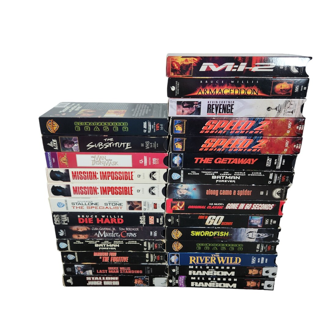 Action Adventure Crime Spy VHS CHOOSE TITLES Video Cassette Tapes ...