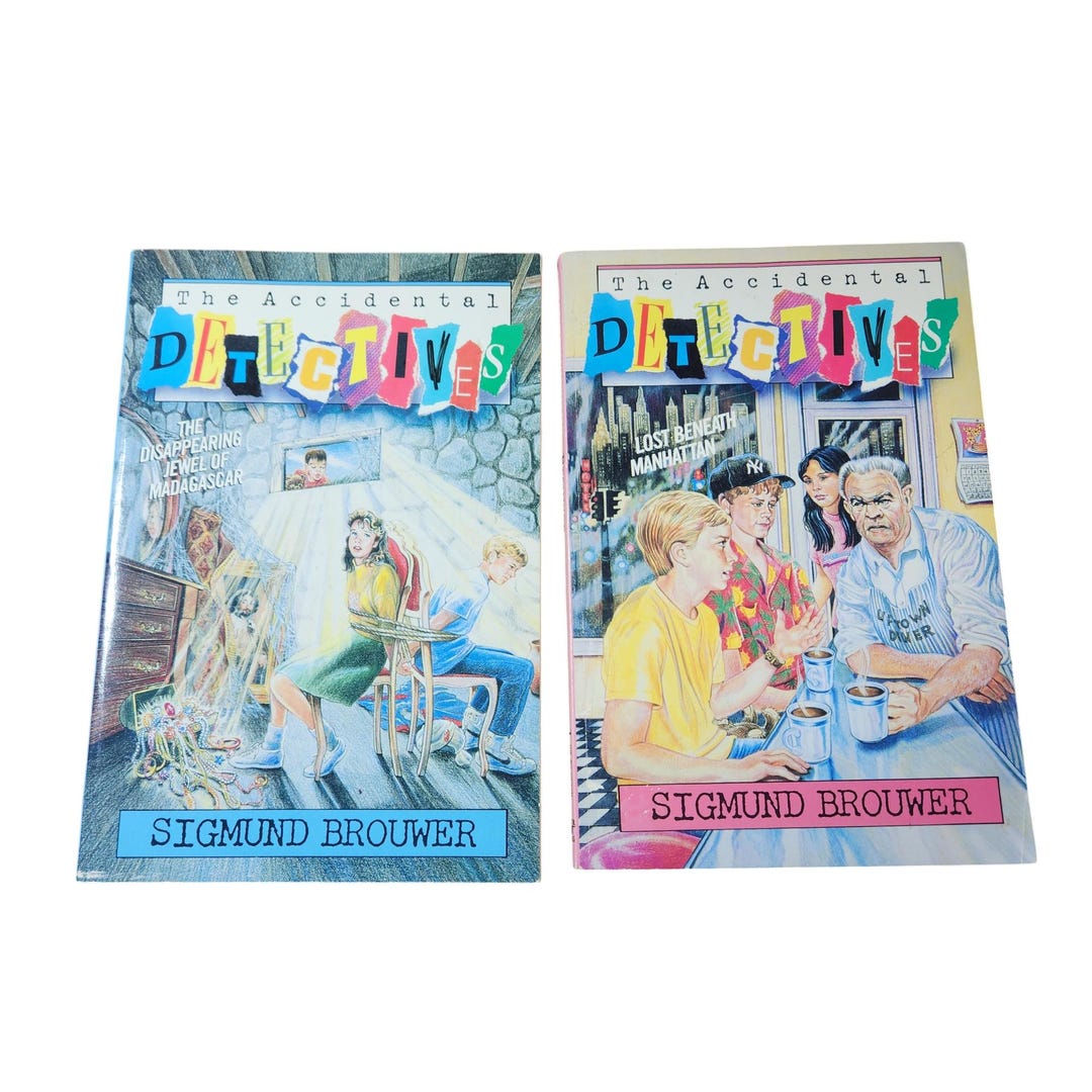 THE ACCIDENTAL DETECTIVES Series Sigmund Brouwer Vintage Paperback Book First Edition Bundle Lot ...