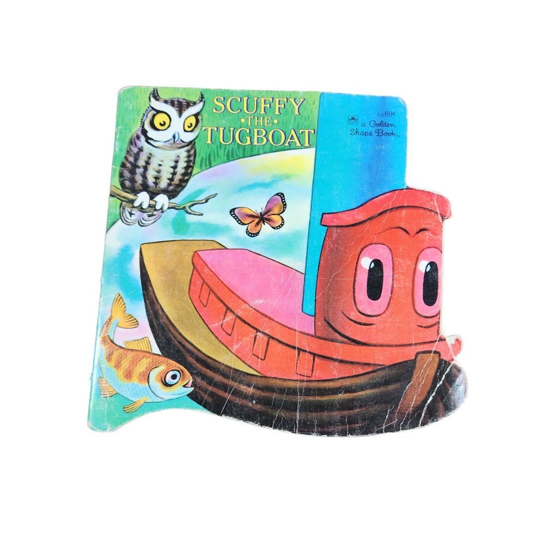 Scuffy the Tugboat Golden Shape Book Vintage P1288 - Etsy