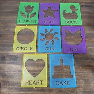 Tupperware Tuppertoys 1980s Stencils and Case Set Trace and - Etsy