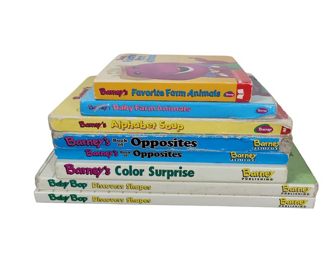 BARNEY BOARD BOOKS Build a Book Lot Choose Titles Picture Vintage 90s ...