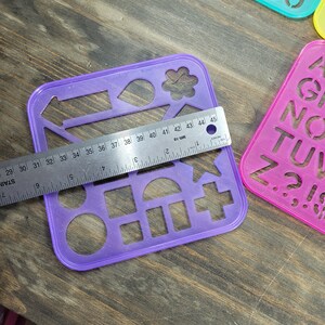 Tupperware Tuppertoys 1980s Stencils Square Lot of 6 Letters Animals ...
