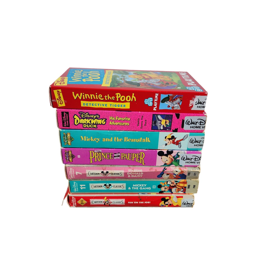 VHS Disney Video Cassette Tapes Movies Vintage Bundle Lot of 7 80s 90s ...
