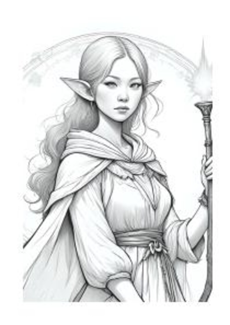 Enchanted Fantasy Girl Coloring Book - Etsy Ireland