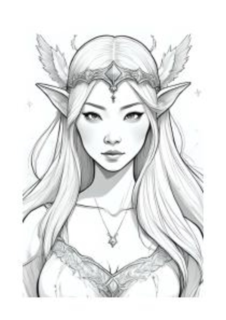 Enchanted Fantasy Girl Coloring Book - Etsy Ireland