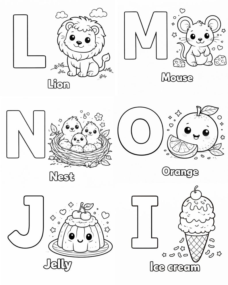 Learn the Alphabet Coloring Book - Etsy Ireland