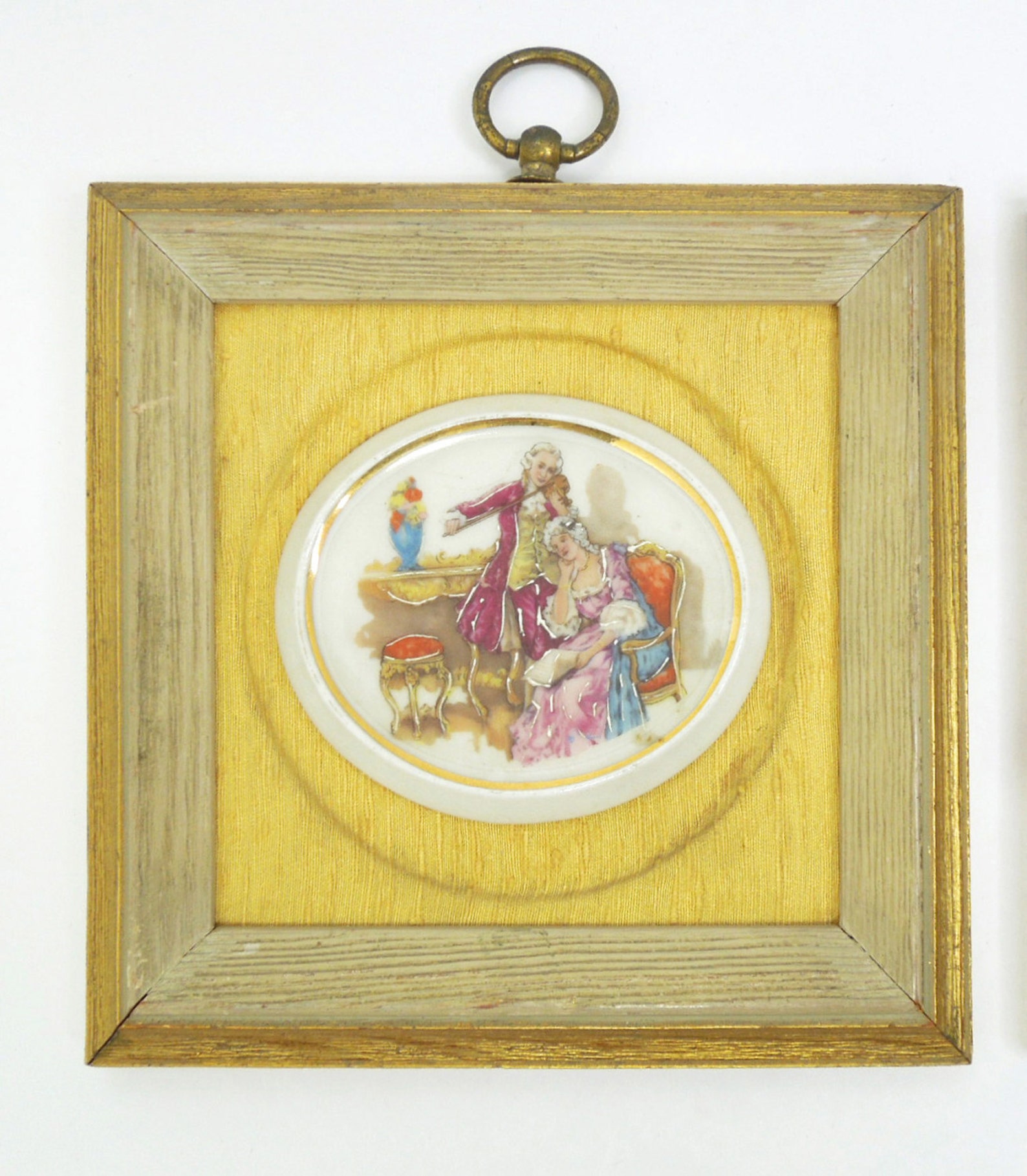 Vintage Gold-rim Porcelain Hand-enameled Wall Hanging set of - Etsy