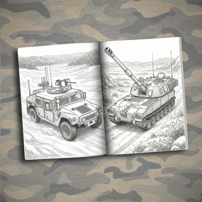 Modern Military Machines – Coloring Pages - Etsy