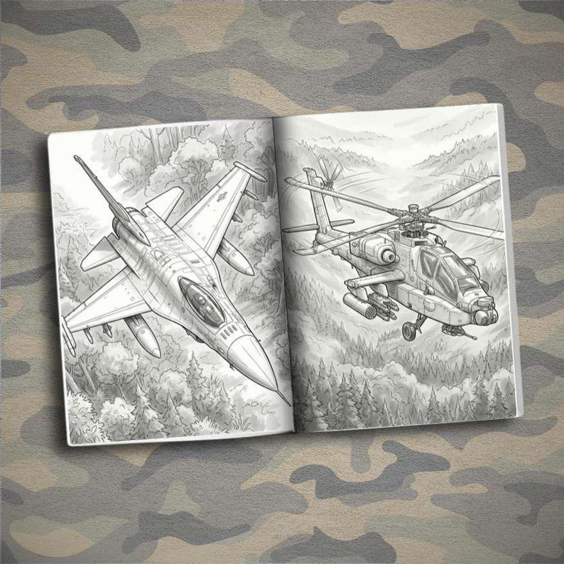 Modern Military Machines – Coloring Pages - Etsy