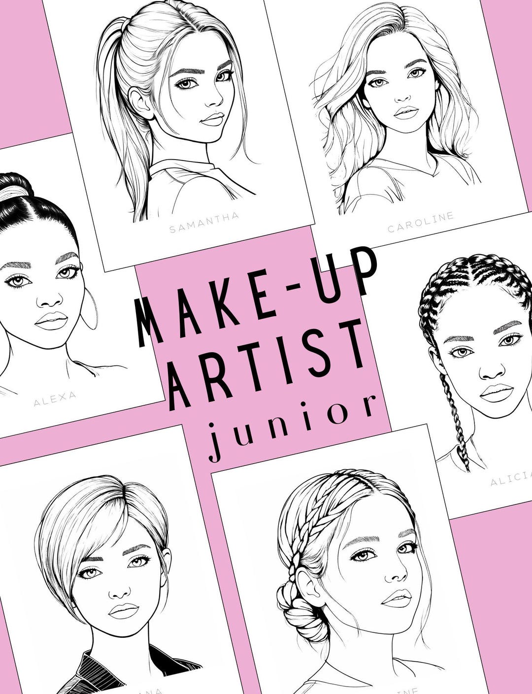Makeup Artist Junior, Coloring Pages for Practicing Makeup Skills and ...