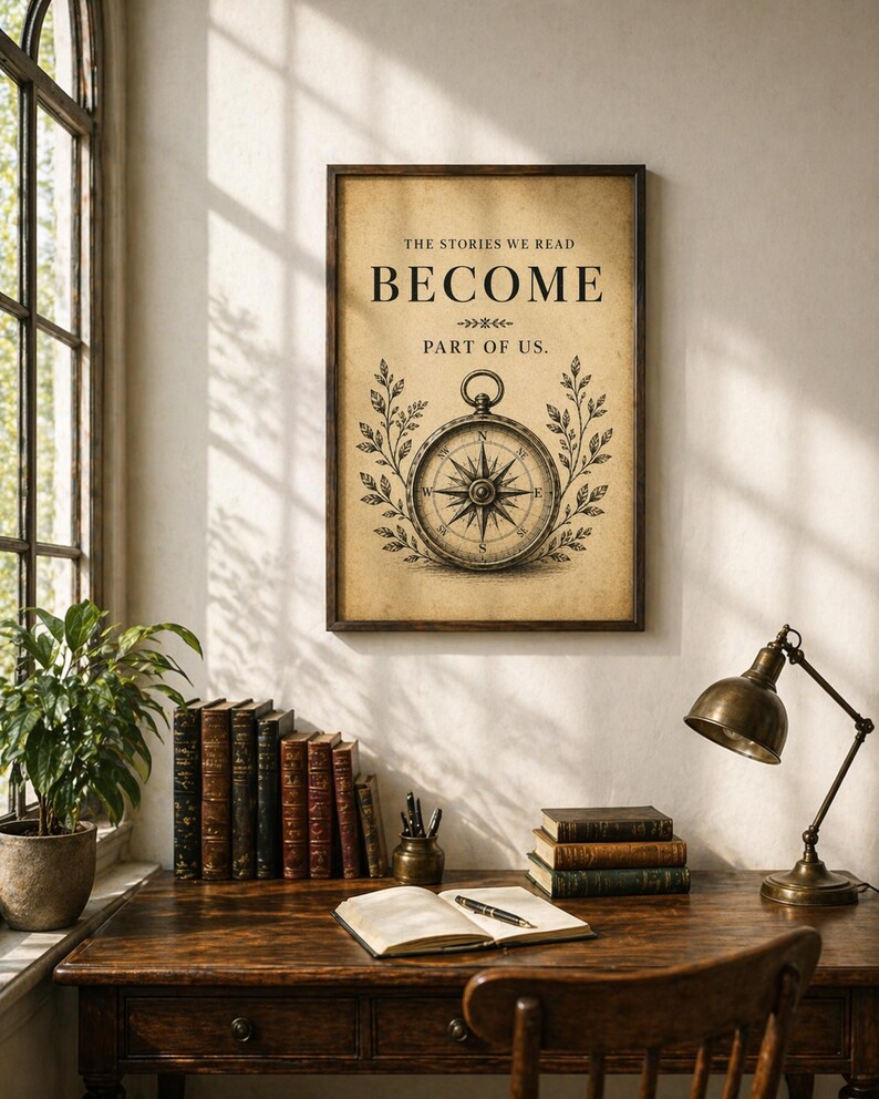 Vintage Quote Art - Literary Wall Print - Book Lover Decor - Etsy