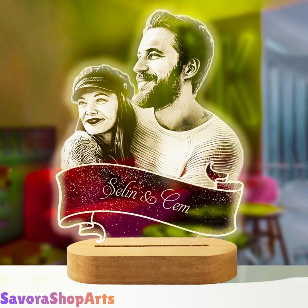 Personalized 3D Photo Lamp Custom LED Night Light Anniversary Gift - Etsy