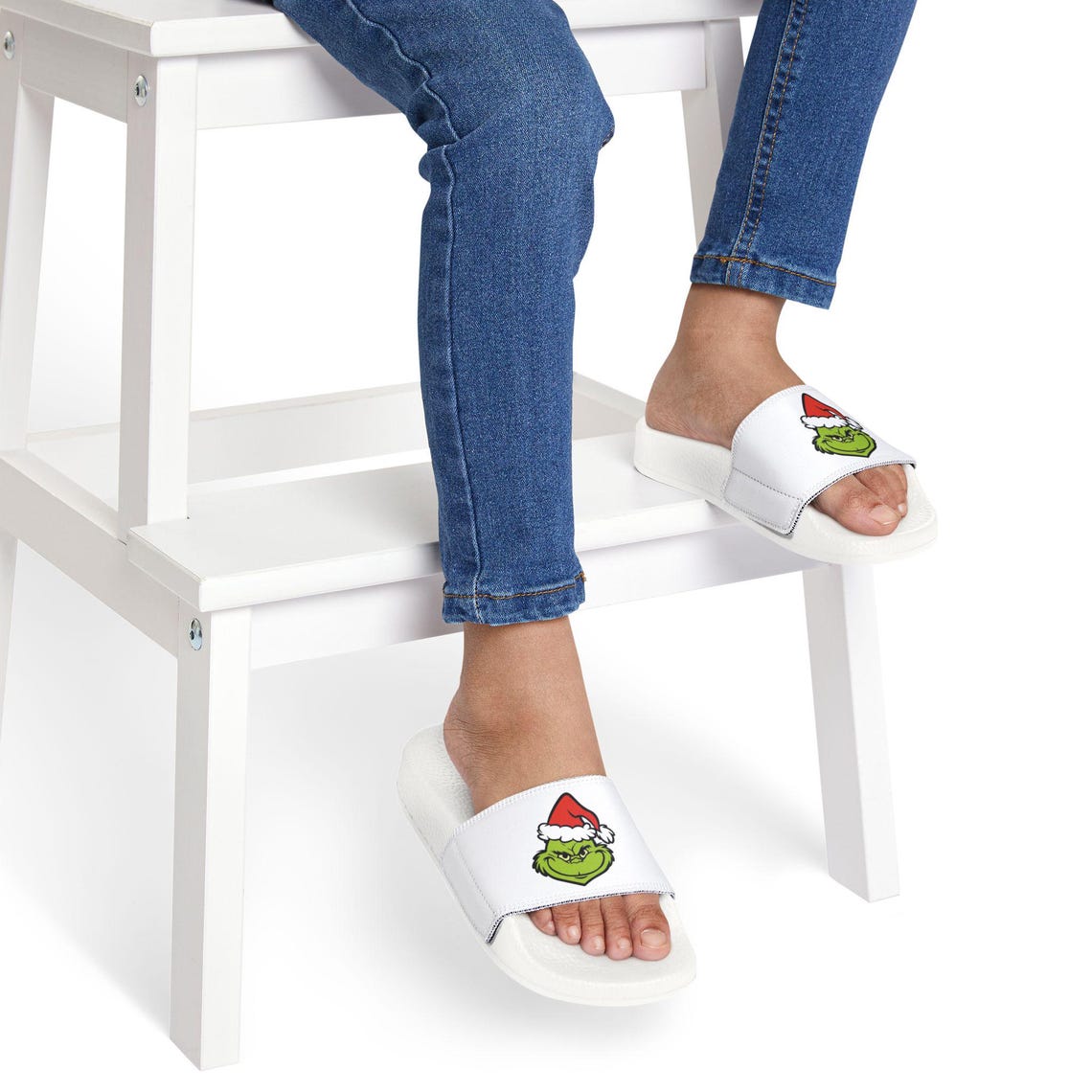 Grinch Christmas Slides | Funny Holiday House Shoes - Etsy