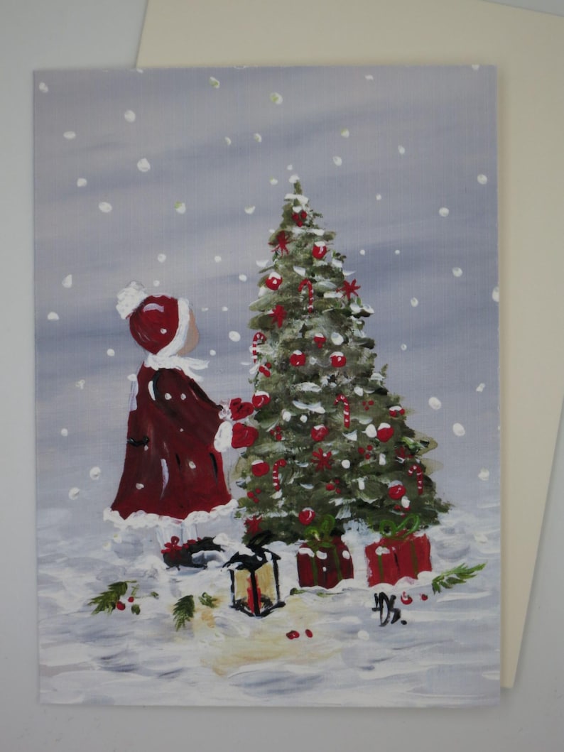 Christmas Magic in the Snow - Christmas Card With Envelope - Double ...