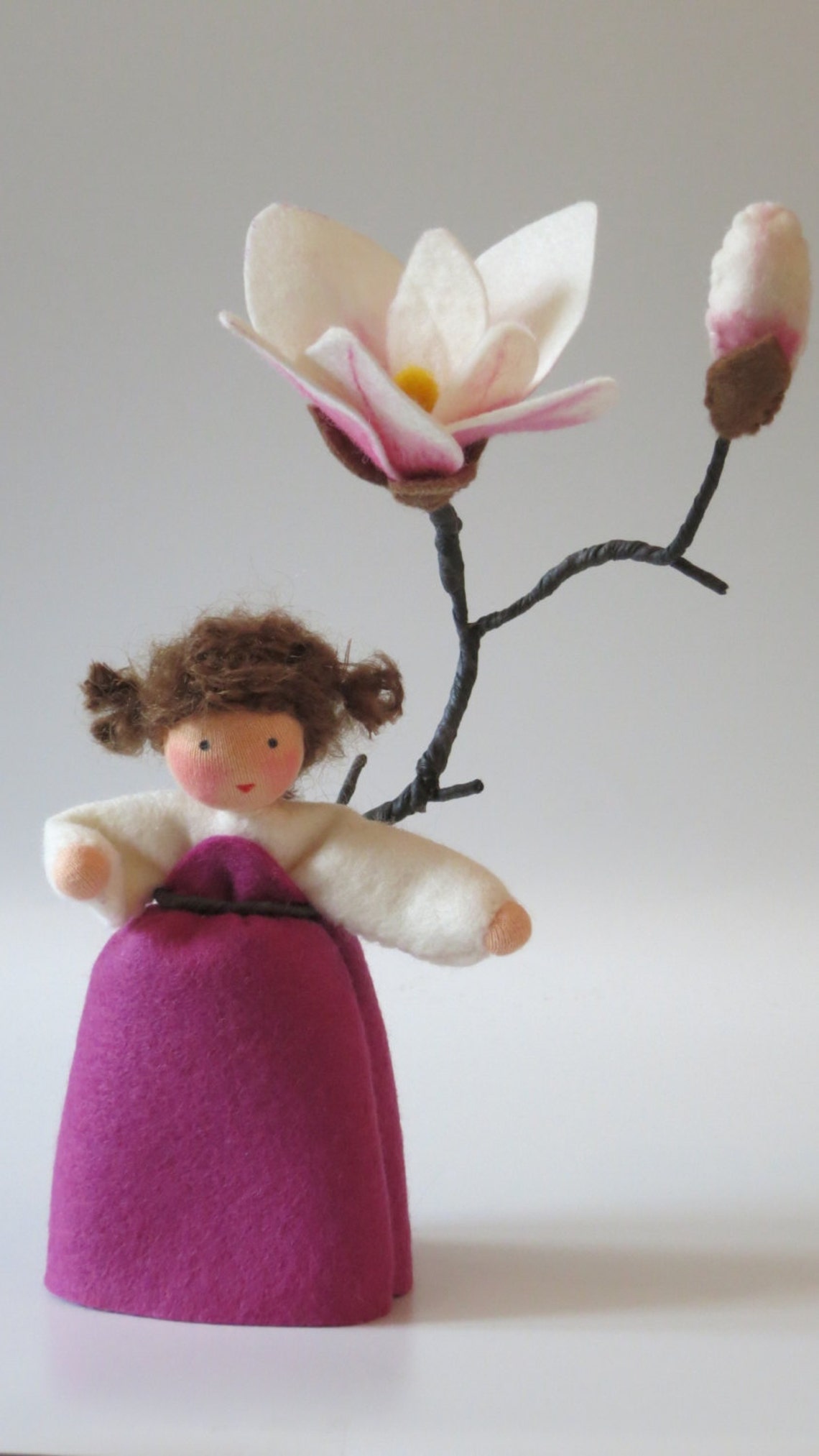 Magnolia Flower Doll Nature Table Waldorf - Etsy