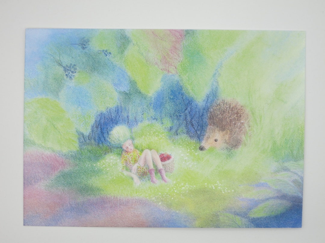 Elf and Hedgehog - Postcard - Seasonal Table - Waldorf - Art. SOPK61 - Etsy