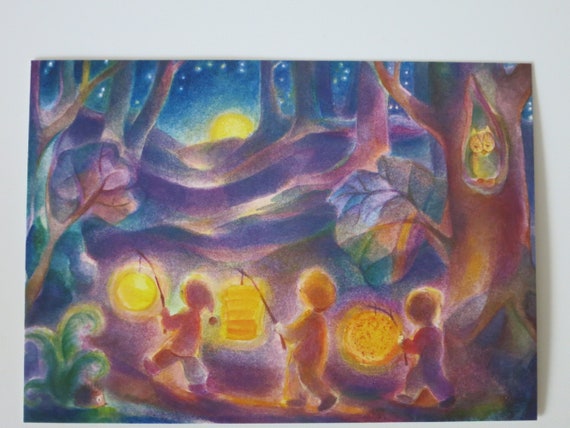 Lantern Lantern Postcard Seasonal Table Waldorf | Etsy