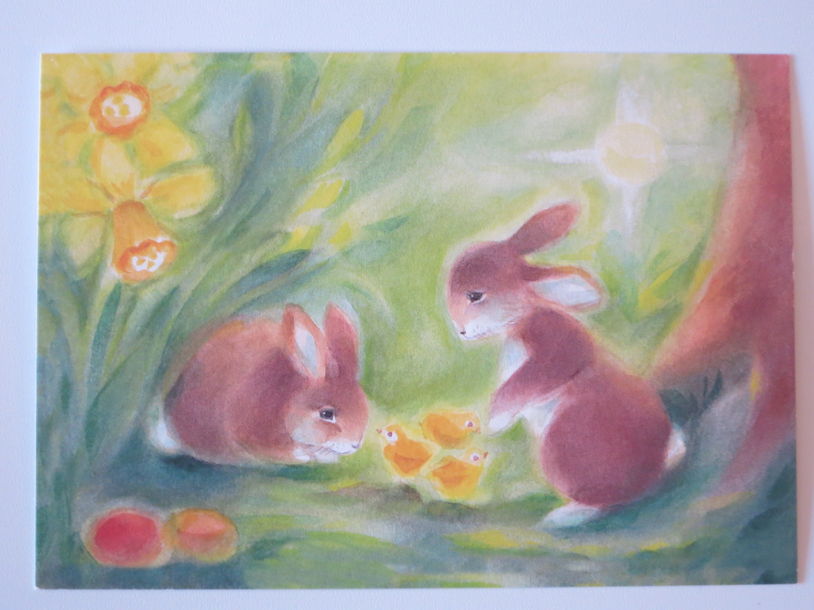 Waldorf Easter Bunny in the Grass Seasonal Postcard Paper & Party Supplies Stationery Postcards ...