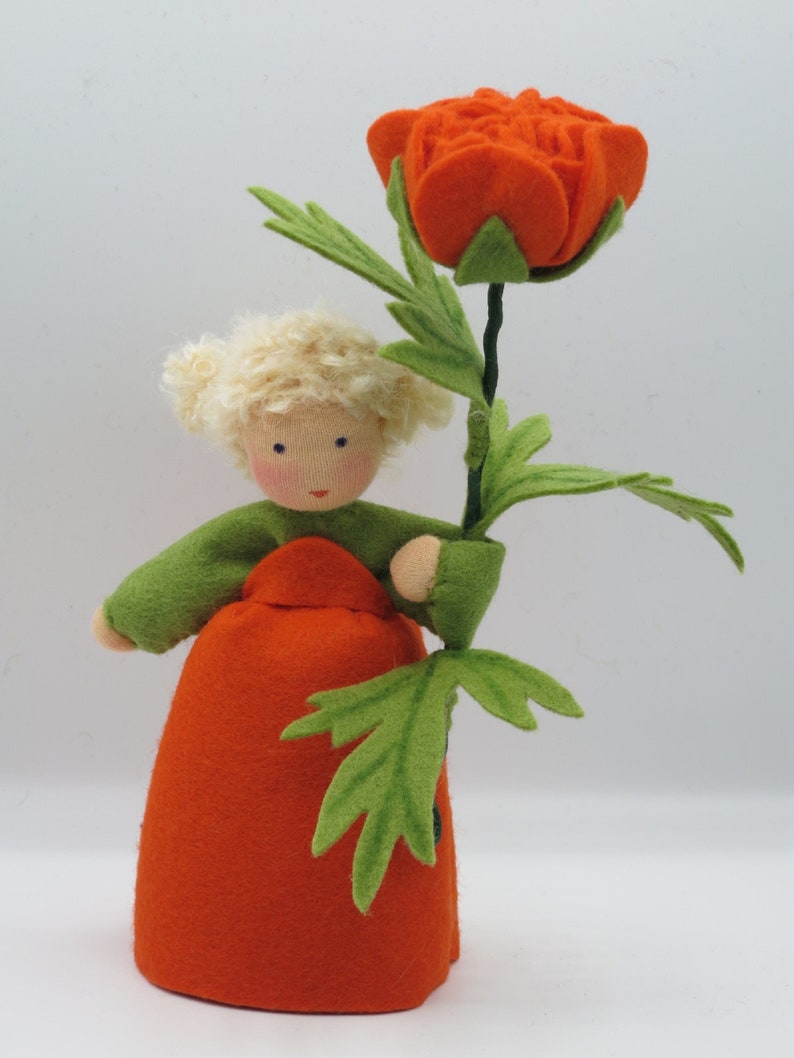 Buttercup Ranunculus Flower doll Nature table Waldorf | Etsy