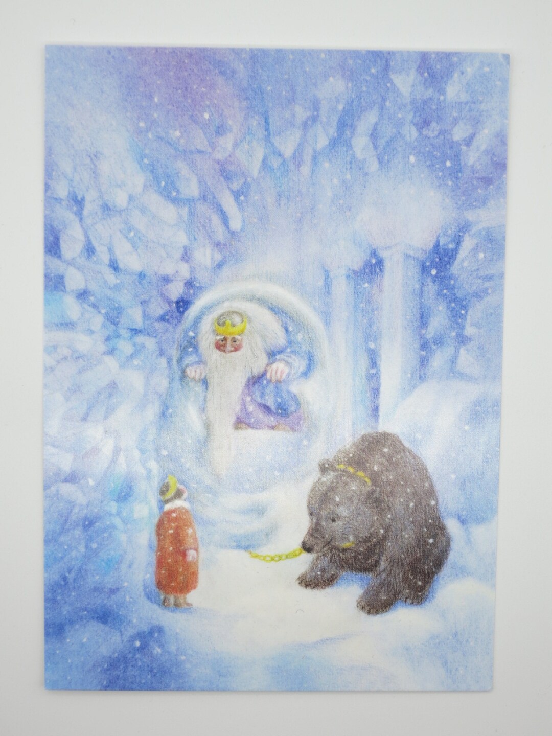 King Winter Postcard for the Seasonal Table Snow Waldorf - Etsy