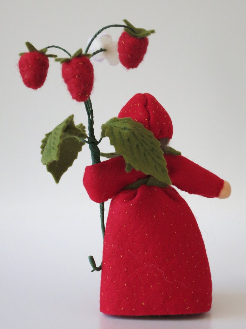 Wild Strawberry Nature Table Waldorf Flower Doll - Etsy