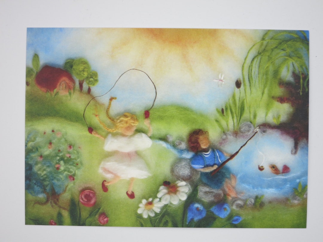 Children Playing Seasonal Table Postcard Waldorf Summer Holidays - Etsy