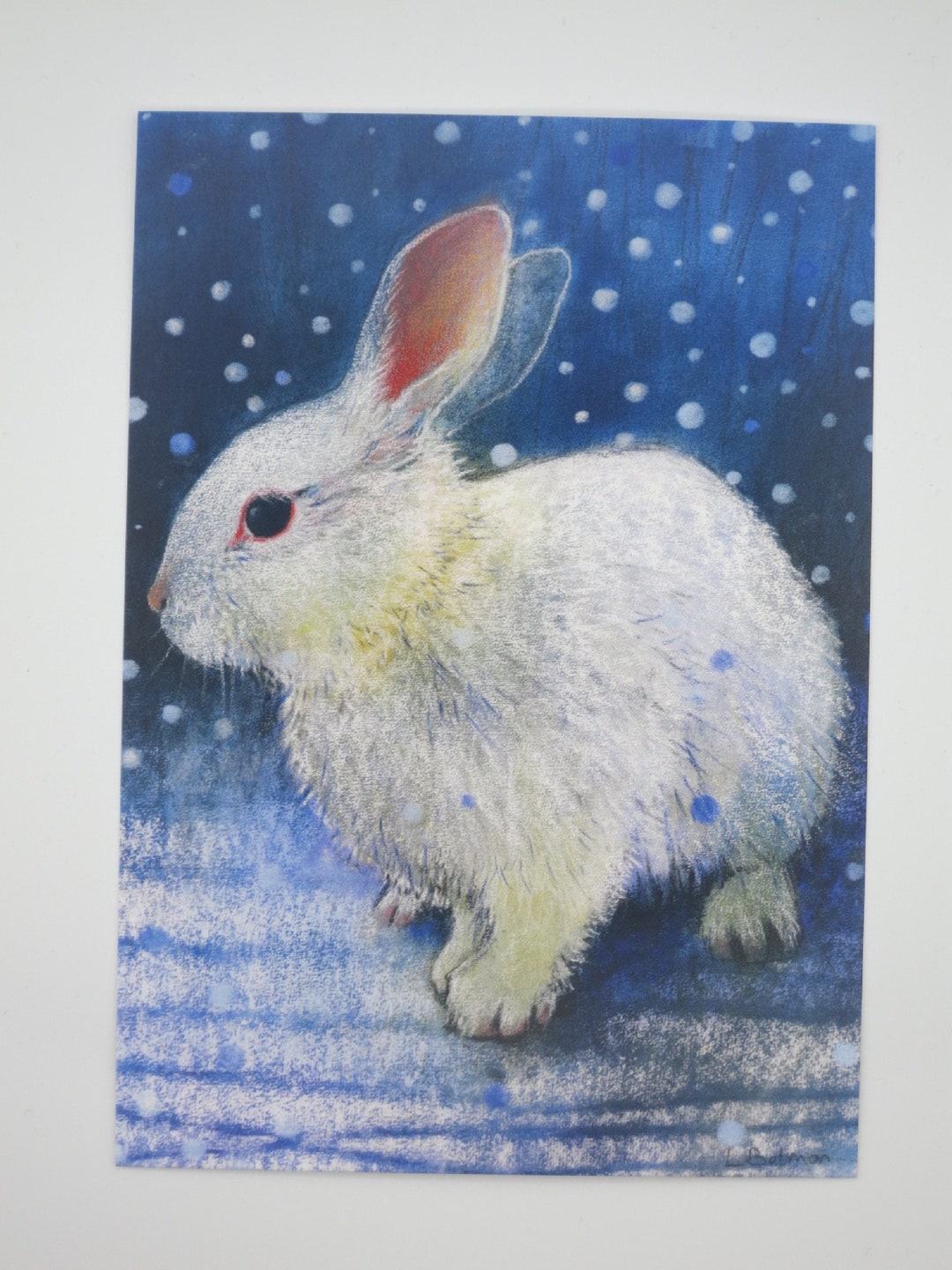 White Rabbit - Postcard for the Seasonal Table - Animals -waldorf- Art ...