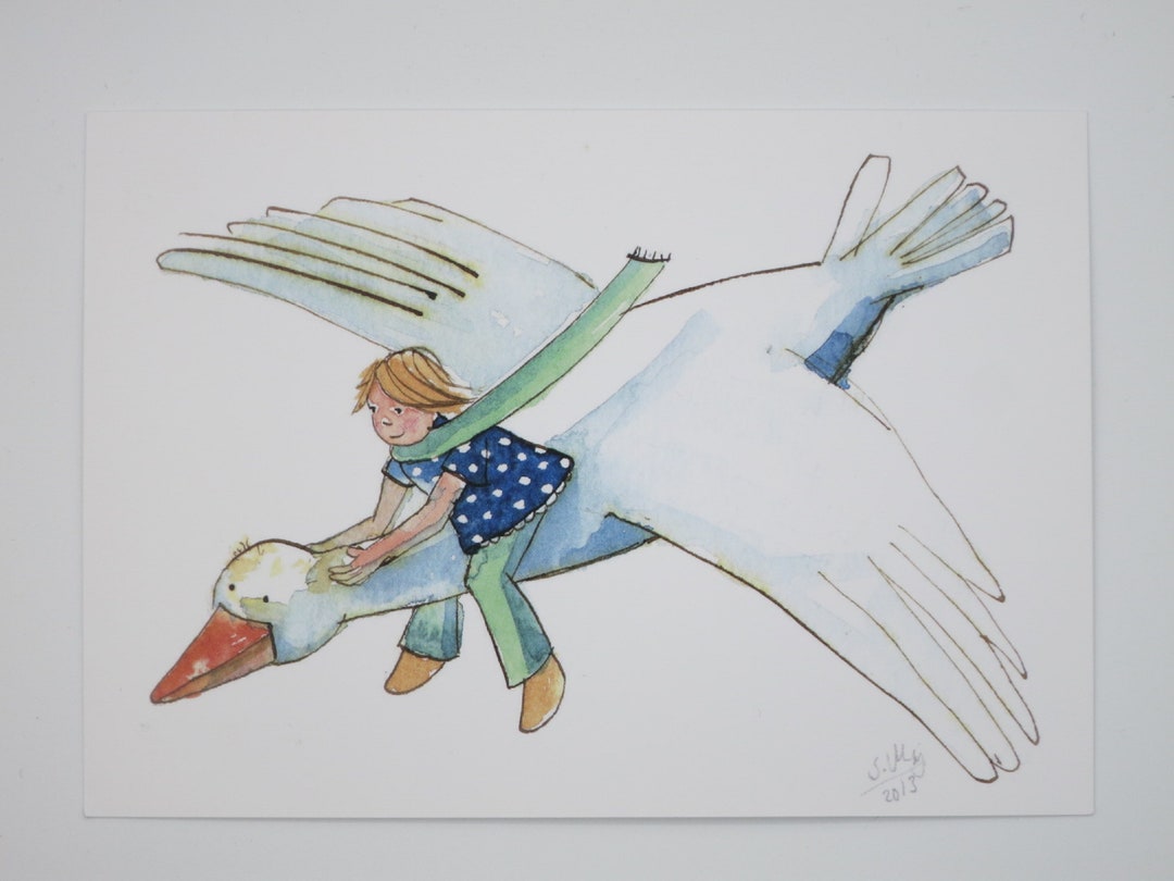 Goose in Luck Postcard for the Seasonal Table Waldorf Goose Art. No ...