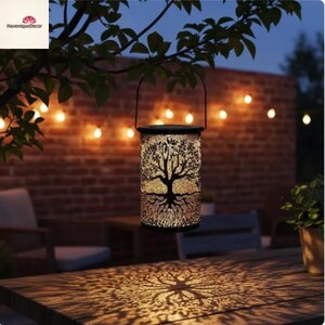 Tree of Life Solar Lantern – Magical Shadow Projection Lamp, Outdoor ...