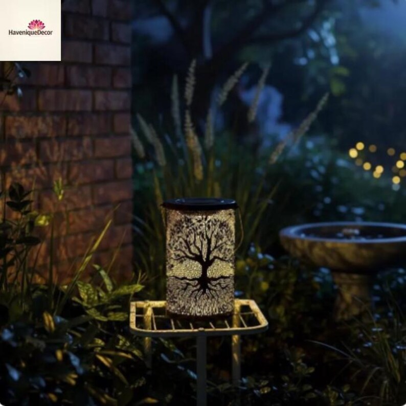 Tree of Life Solar Lantern – Magical Shadow Projection Lamp, Outdoor ...