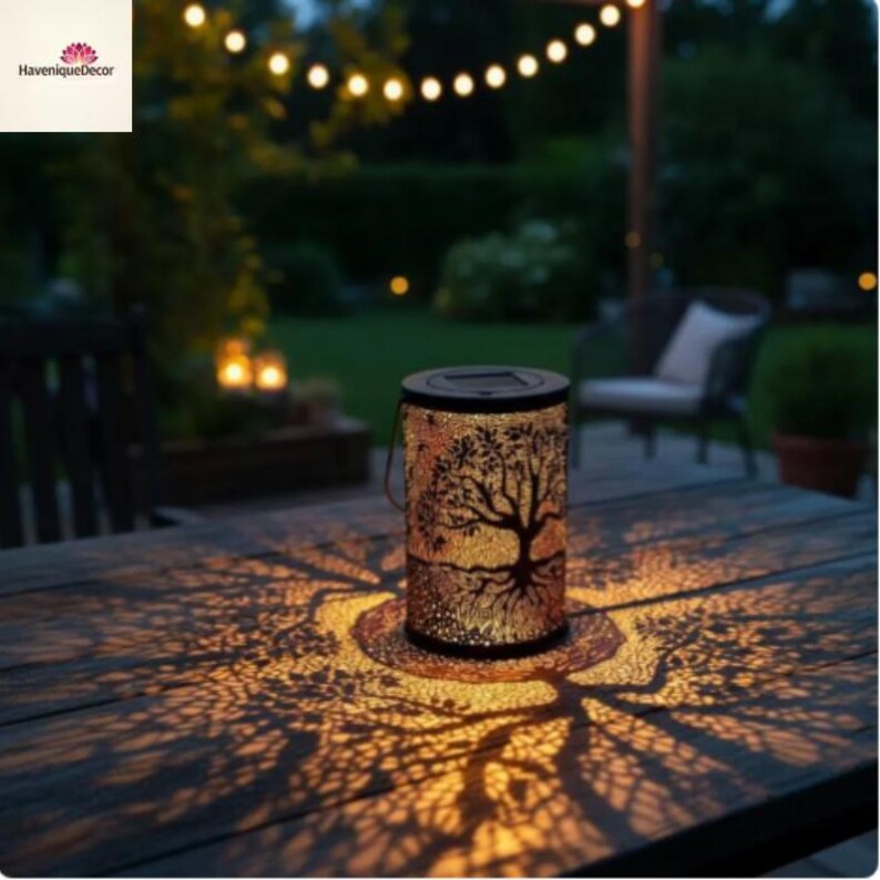 Tree of Life Solar Lantern – Magical Shadow Projection Lamp, Outdoor ...