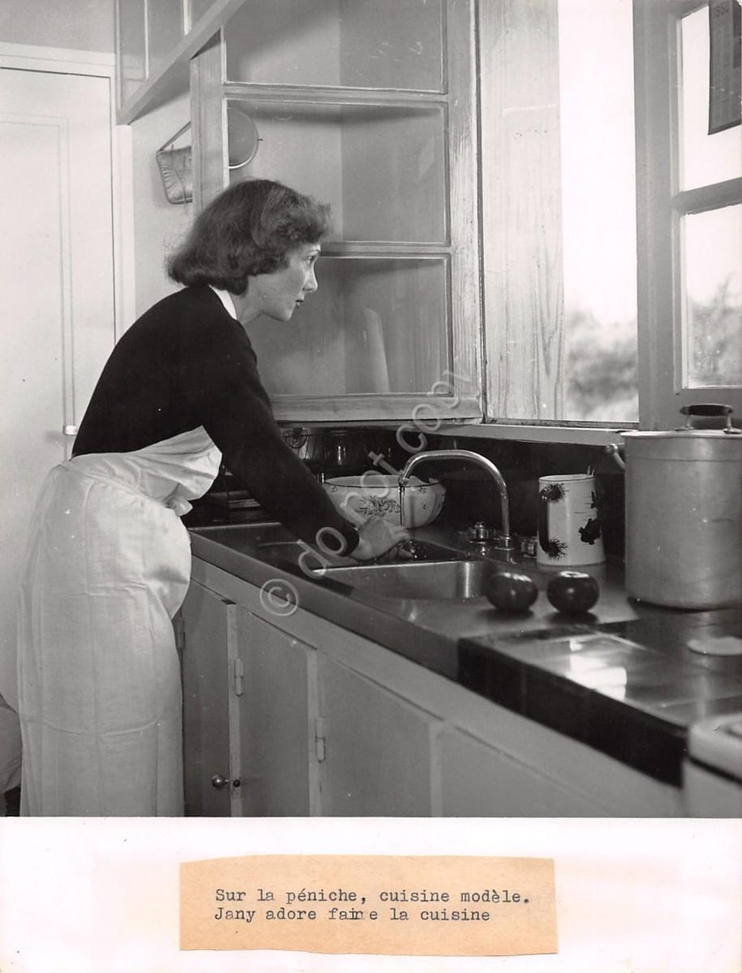 Jany Holt Original Photo From the 1950s Actress in the Kitchen - Etsy