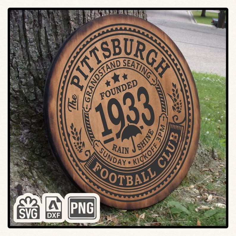 Pittsburgh Football Club SVG Vintage Badge | Retro Football Emblem ...