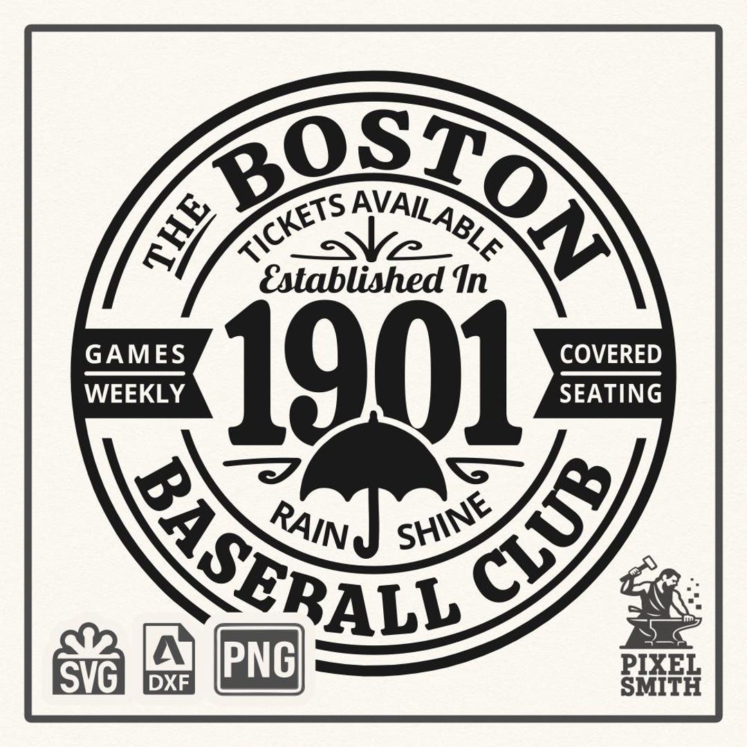Boston Baseball Club EST 1901 SVG | CNC Router / Carving File - Etsy