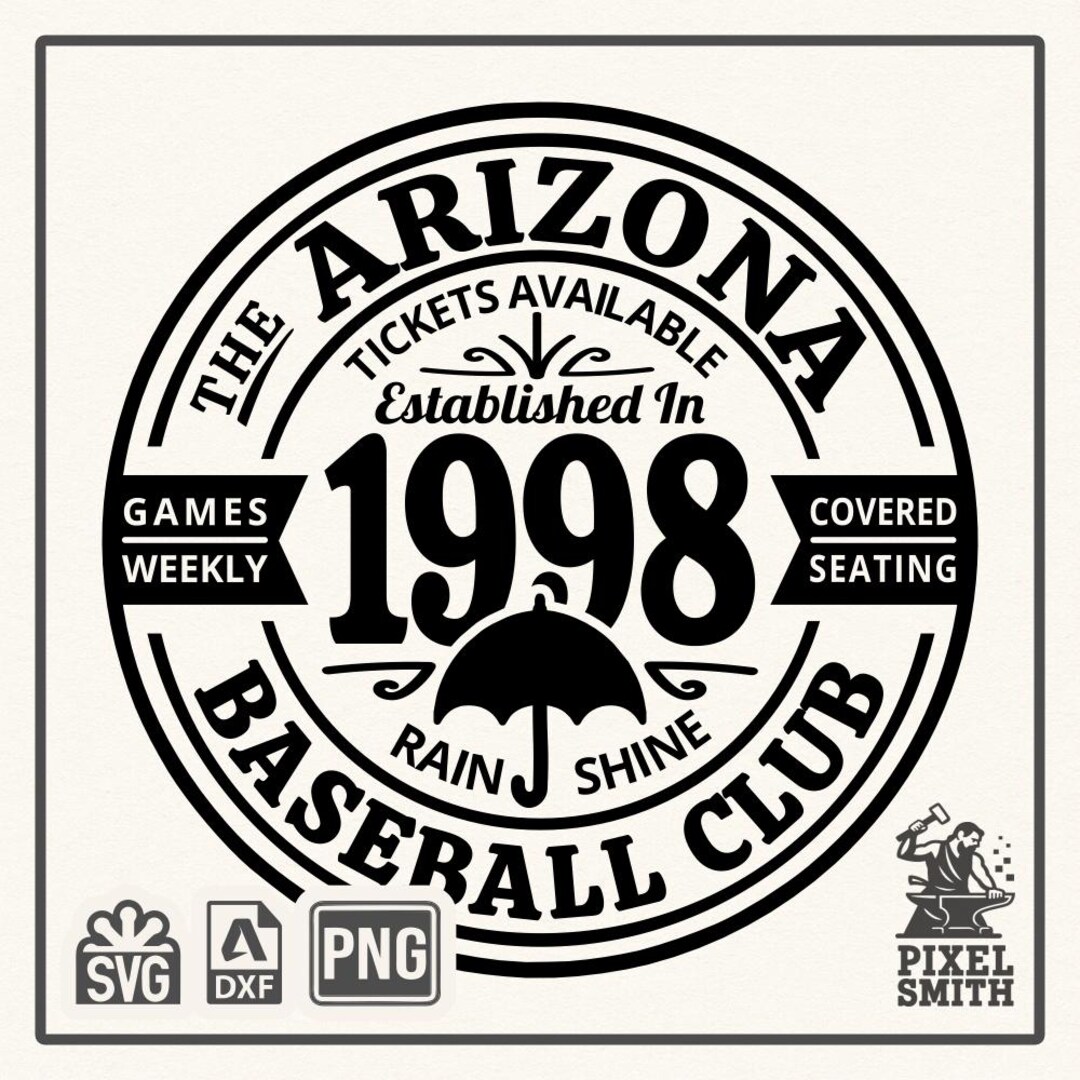 Arizona Baseball Club EST 1998 | Laser Engraving Files - Etsy