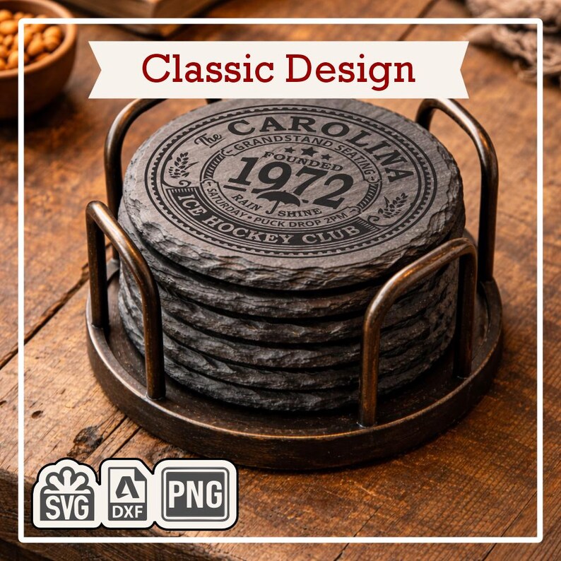 Carolina Hockey Club Vintage Badge | Established Year Design – CNC ...