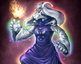 11x17 Inch Holo Print God of Hyper Death Asriel Dreemurr Undertale - Etsy