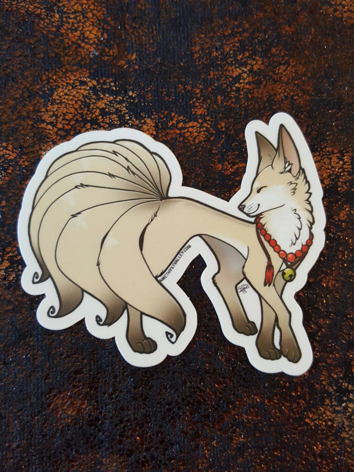 Nine Tailed Kitsune Sticker | Etsy